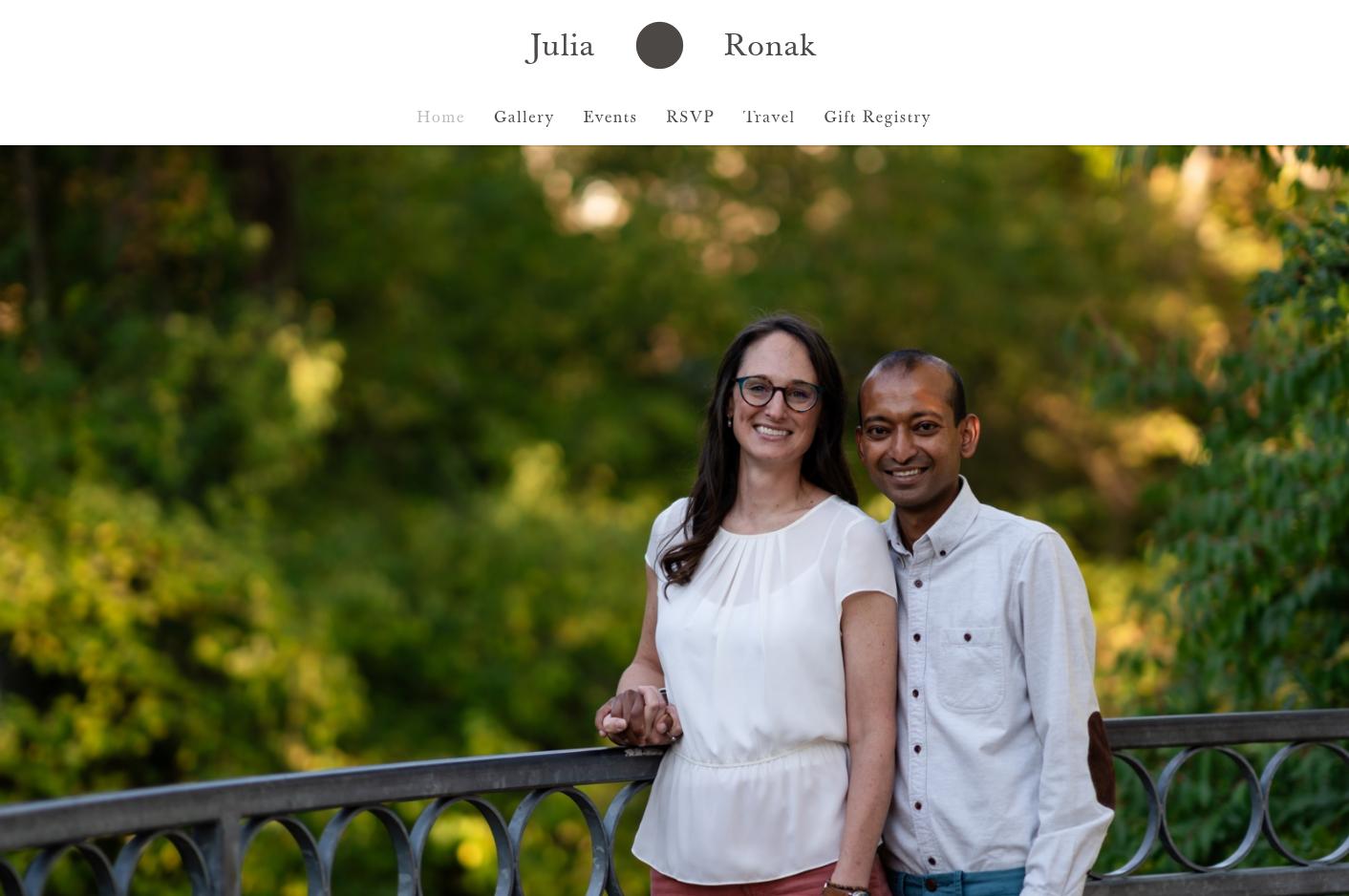 Julia Boyles & Ronak Talati's Wedding Website — Minted