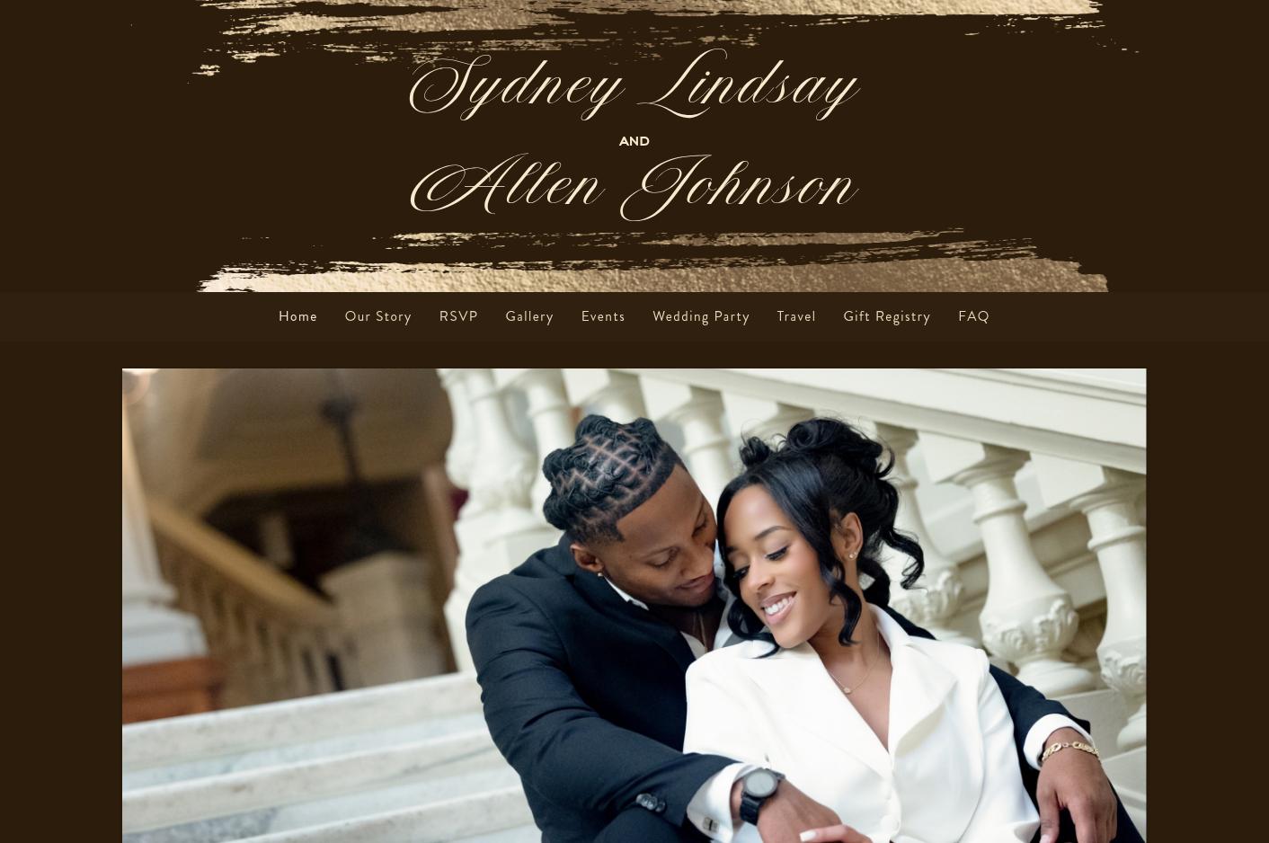 Sydney Lindsay & Allen Johnson's Wedding Website — Minted